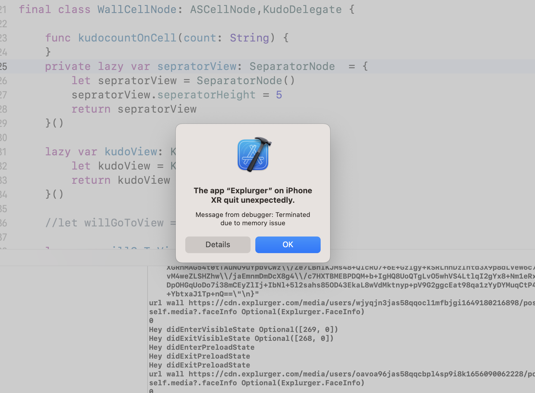 While scrolling 200-300 ASCellNodes in ASTableNode… Cells are not deallocating. Eventually App ...