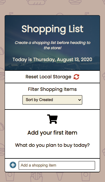 GitHub - Gbarra9/Shopping-Cart: Shopping Cart using CRUD operations ...