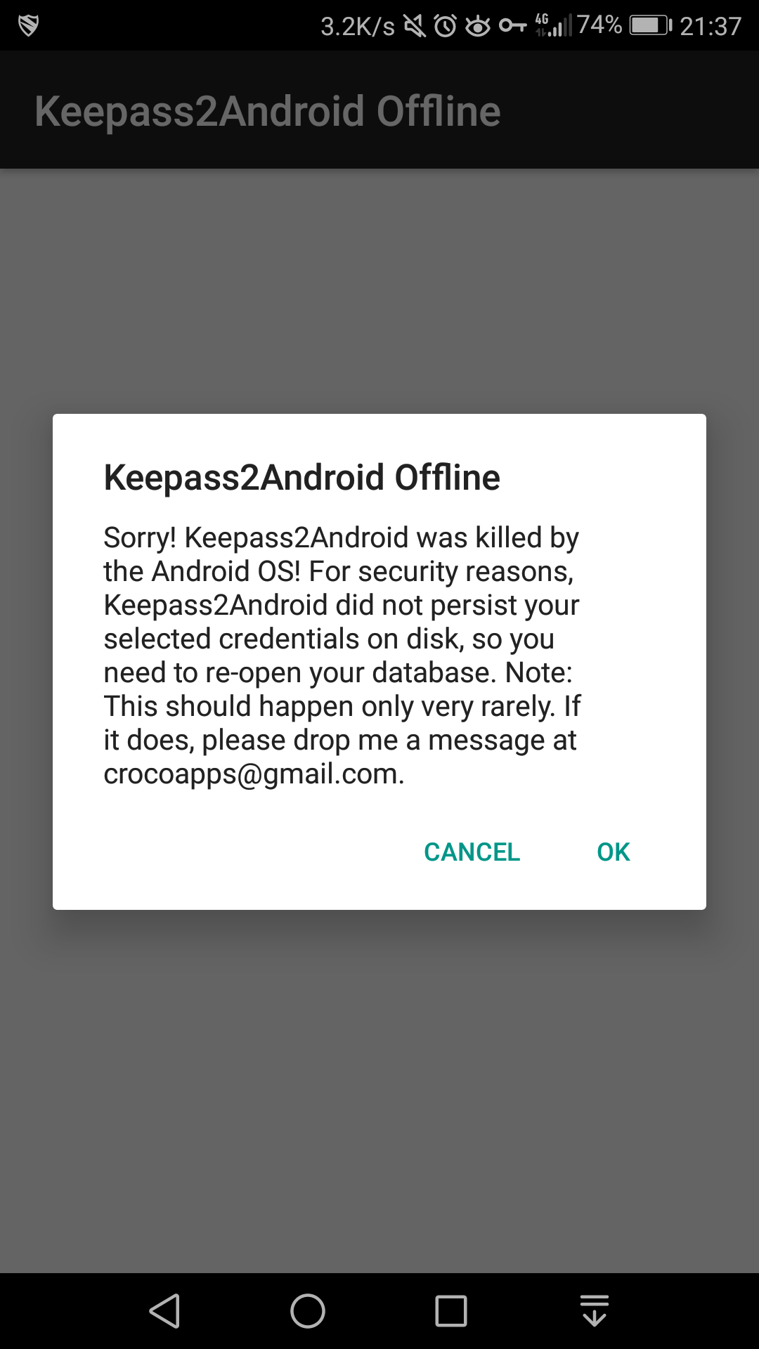 KP2A cannot keep running background · Issue #669 · PhilippC/keepass2android · GitHub