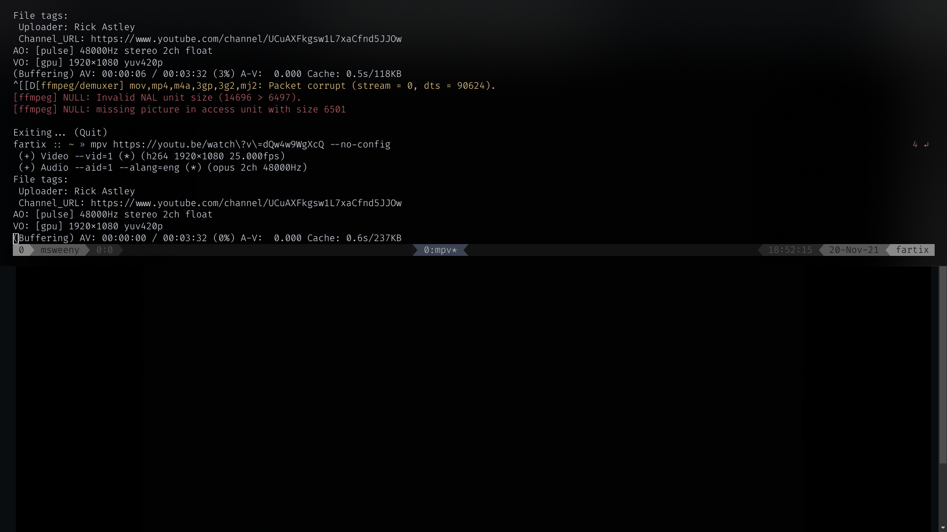 Youtube links are unusably slow. · Issue #9493 · mpv-player/mpv · GitHub