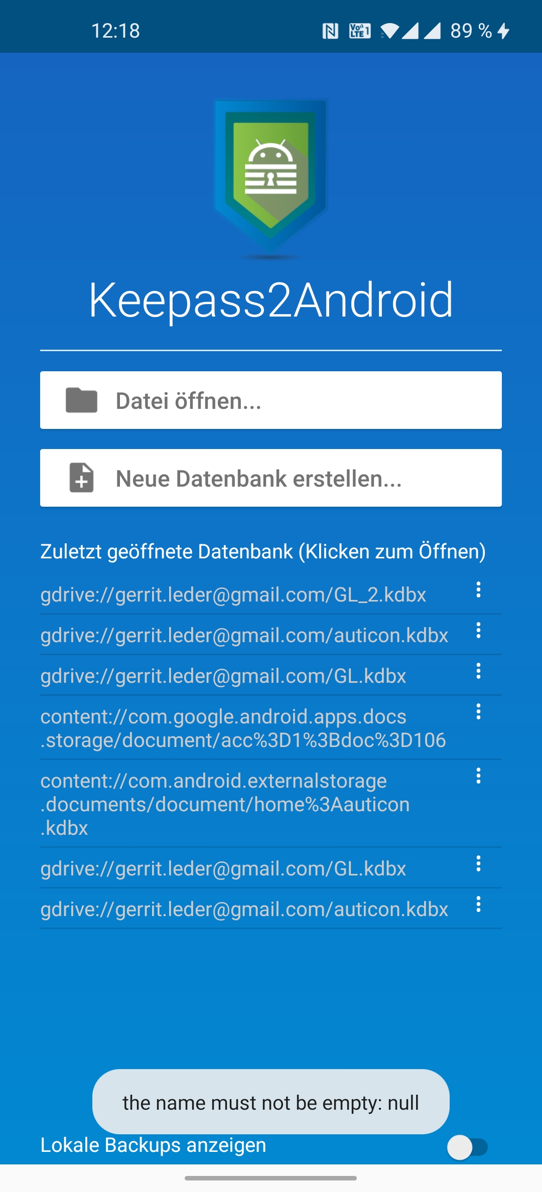 Gdrive will Not Login · Issue #1411 · PhilippC/keepass2android · GitHub
