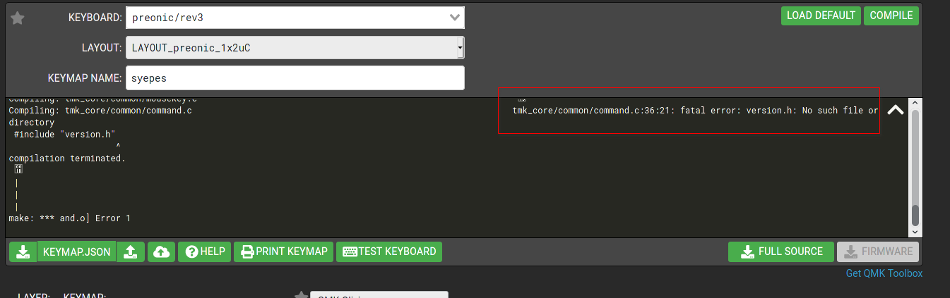 Compile error - fatal error: version.h: No such file · Issue #872 · qmk/qmk_configurator · GitHub