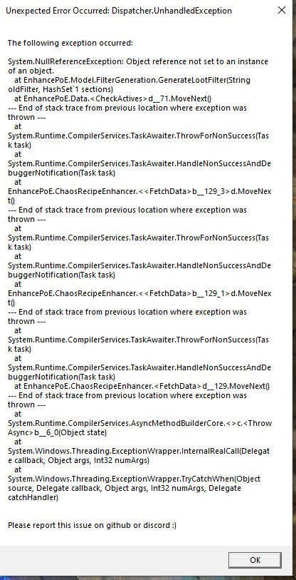 Bug with followed online filter · Issue #194 · ChaosRecipeEnhancer ...