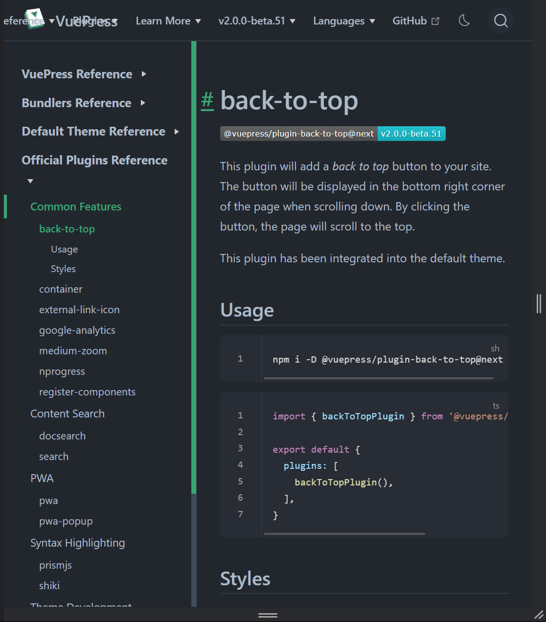 [Bug report] Default theme broken in width 719 · Issue #1090 · vuepress/core · GitHub