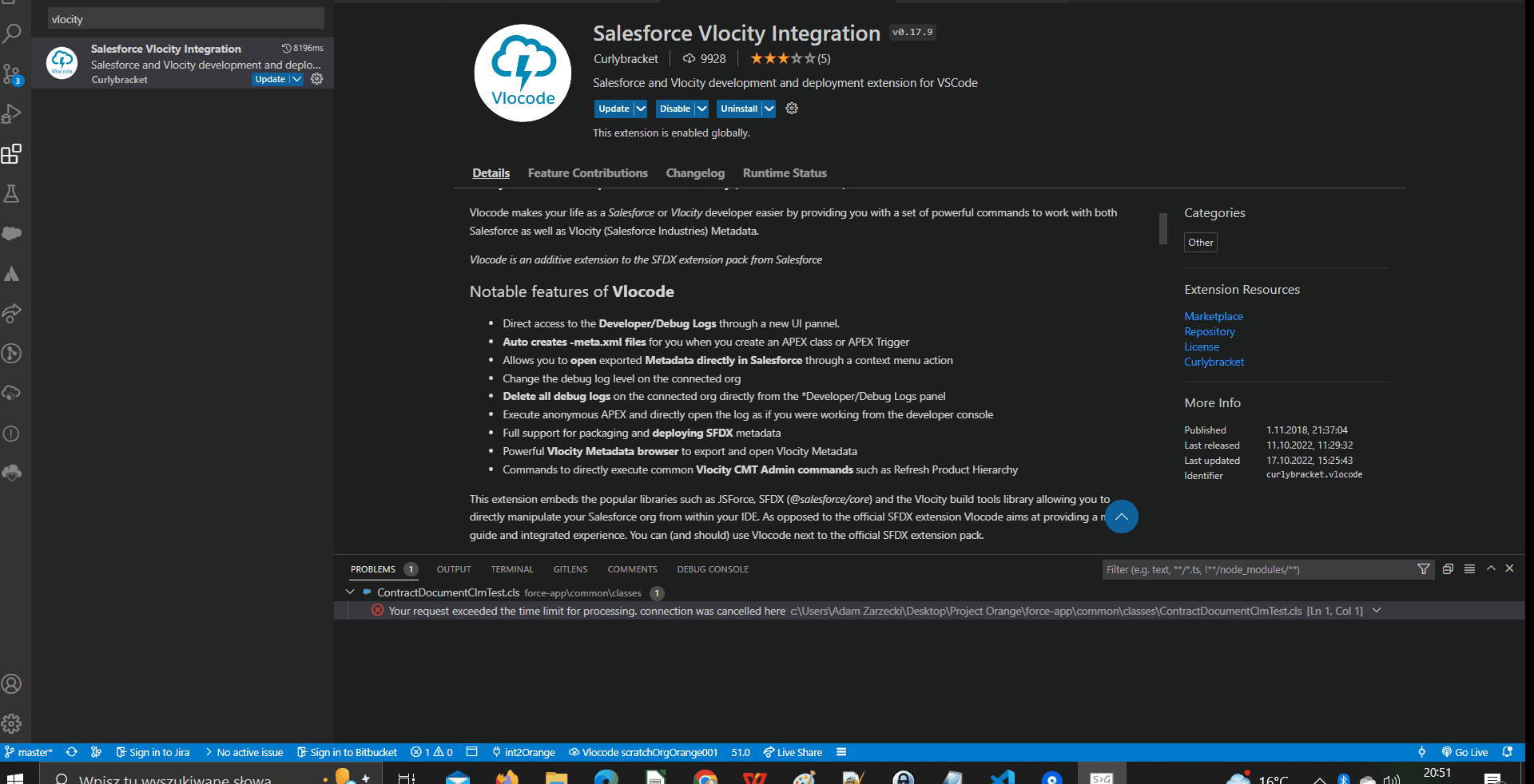 Extension Curlybracketvlocode Has Provided An Invalid Tree Item Error Is Caused By Document 