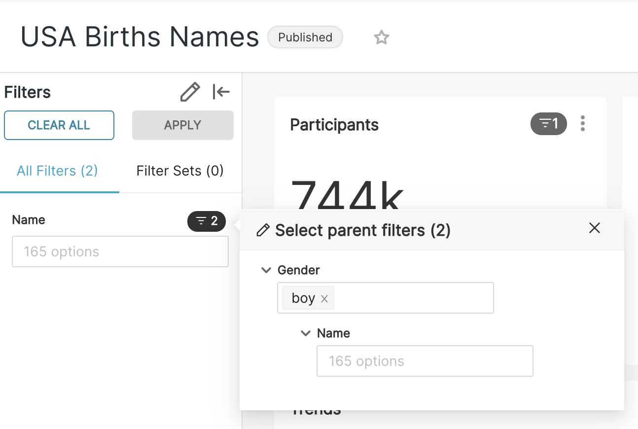 Cascade Native Dashboard Filter With Default Value Does Not Load The Default Value During 2341