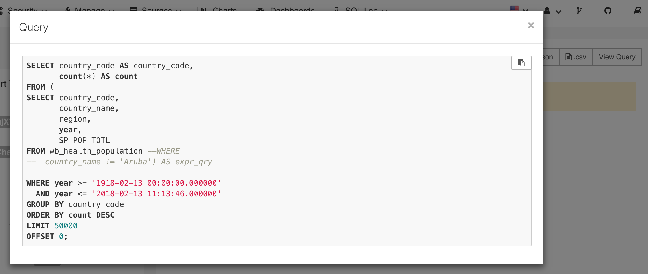 Comment row at end of query in SQL Lab fails to render in Explore window · Issue #4412 · apache ...