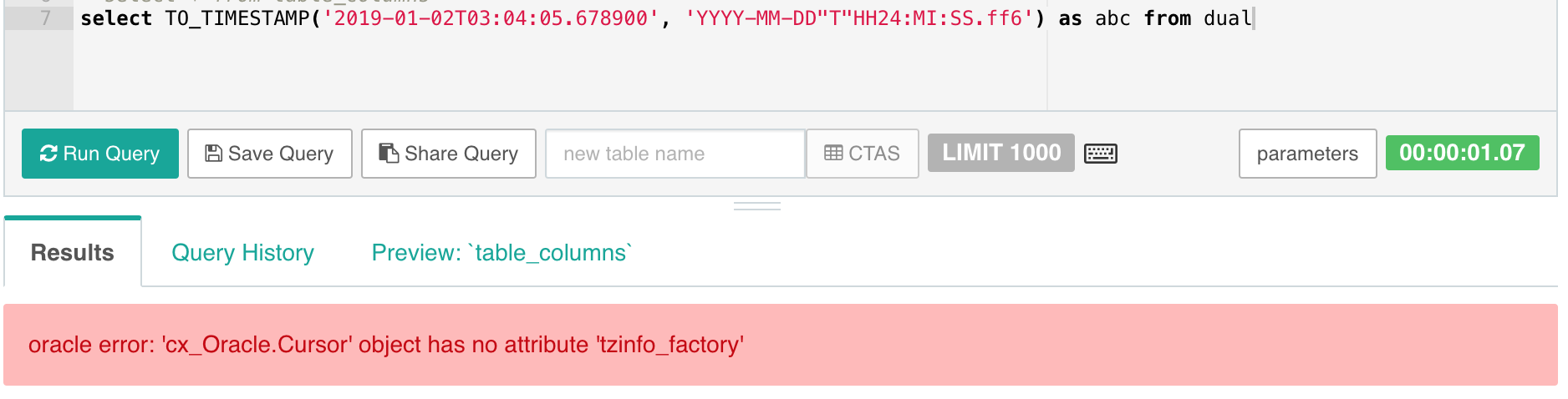 Oracle "ORA-00907: missing right parenthesis" error #4058 · Issue #9237 · apache/superset · GitHub