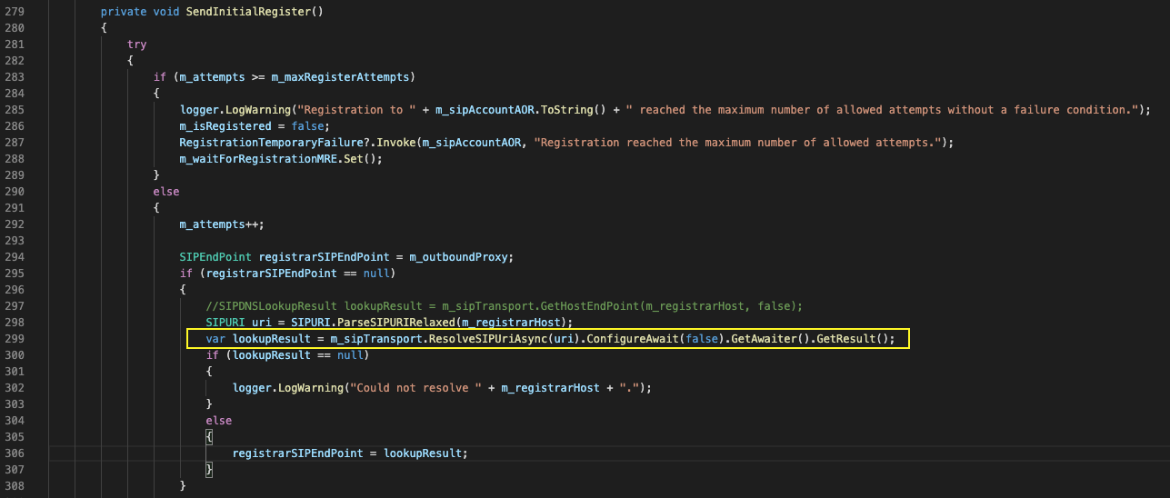 The type initializer for 'SIPSorcery.SIP.SIPDns' threw an exception in 'SIPRegistrationUserAgent ...