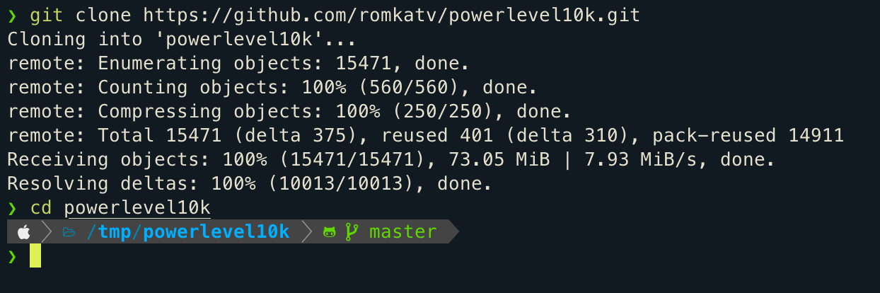Local mac setup causes gitstatus plugin issues · Issue #1697 · romkatv/powerlevel10k · GitHub