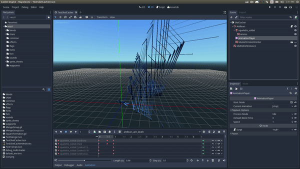 Cached skeleton animations for multimesh instances. Need advice ...
