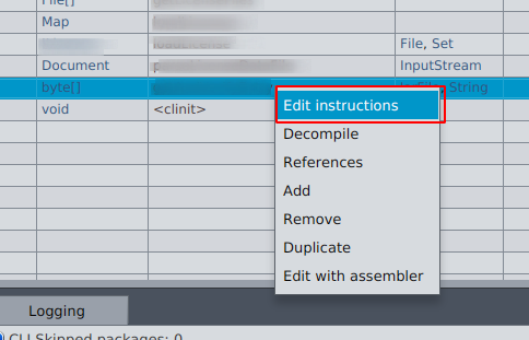 Add "Edit instructions/Decompile/Edit with assembler" with right mouse button · Issue #210 · Col ...