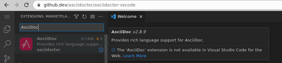 Provide the reason(s) as to why an extension is not available in Visual ...