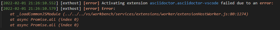 Cannot activate extension in VS code Web · Issue #499 · asciidoctor ...