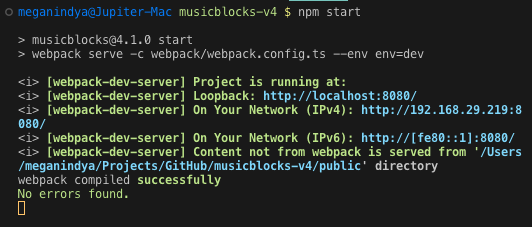 Webpack: Add scripts to improve Webpack logs · Issue #220 · sugarlabs/musicblocks-v4 · GitHub