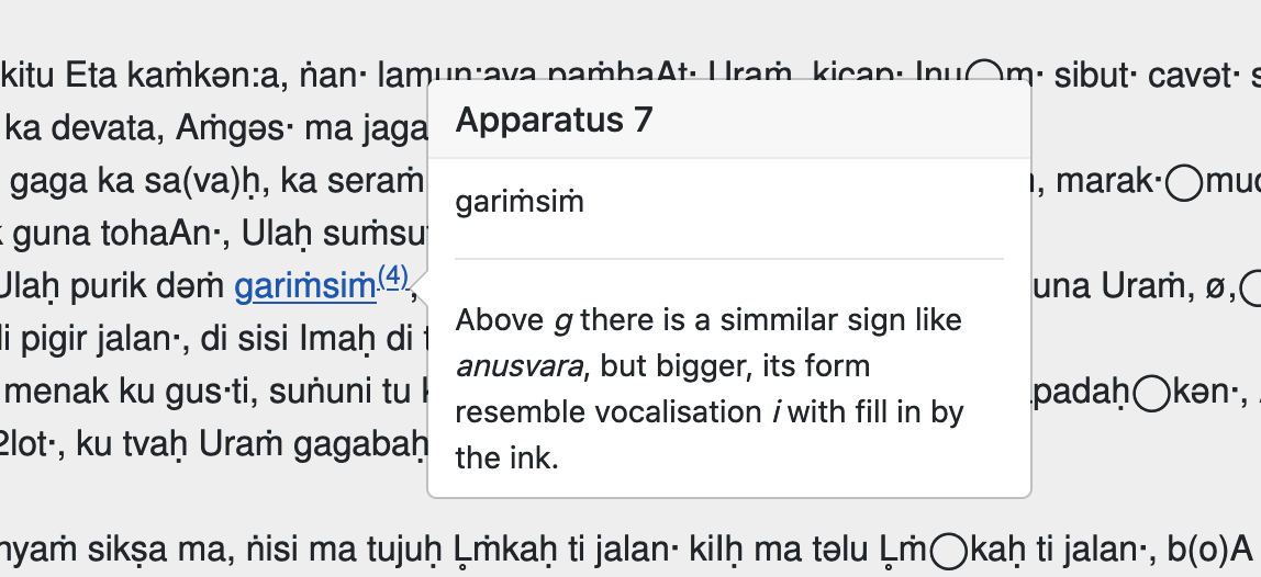 DiplEd - formatting apparatus tooltip · Issue #93 · erc-dharma/tfd-nusantara-philology · GitHub