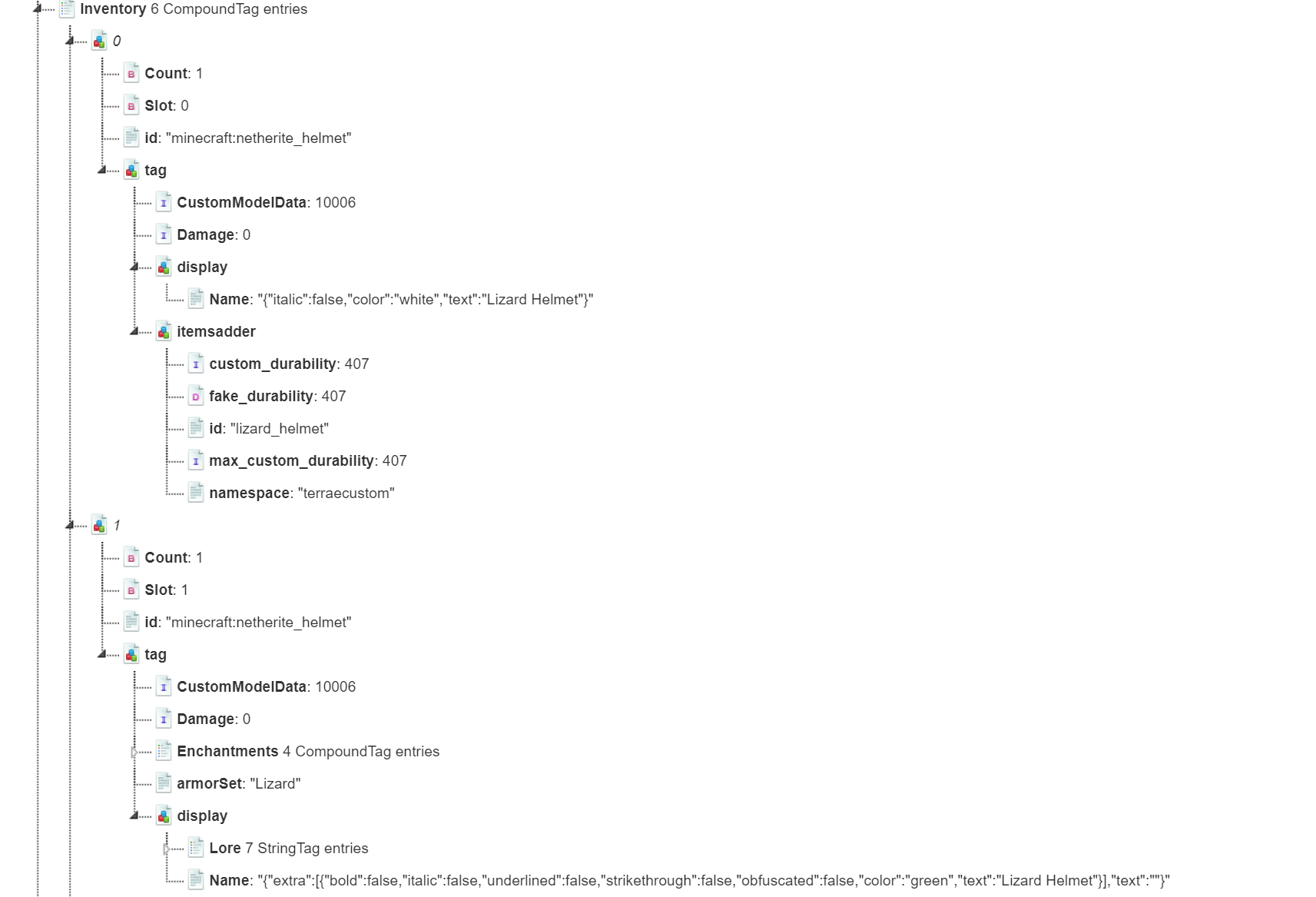 /asets losing the itemsadder nbt on sets and loses armor textures · Issue #3041 · GC-spigot ...