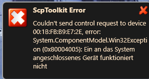 Strange error message · Issue #923 · nefarius/ScpToolkit · GitHub