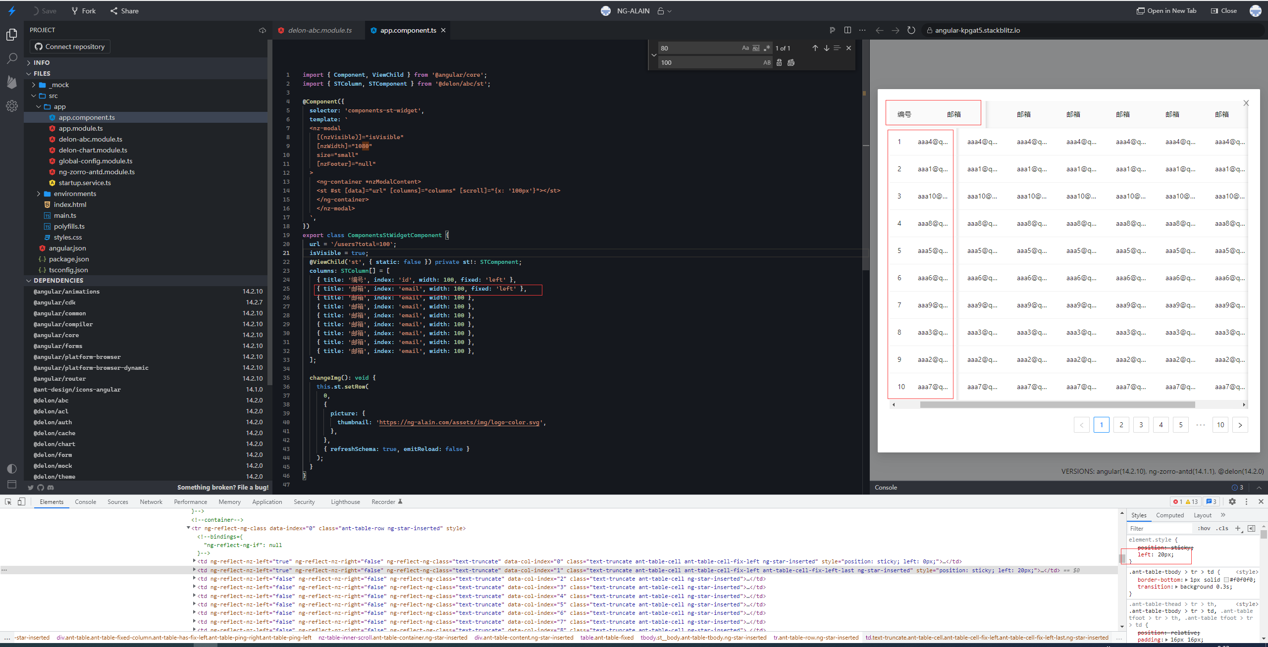 nz-modal with st fixed has some error · Issue #2332 · ng-alain/ng-alain · GitHub
