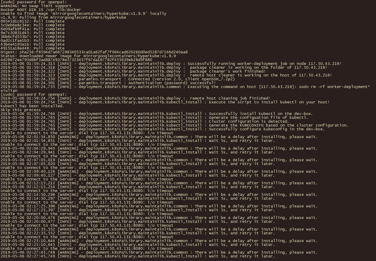 Deploy Kubernetes Cluster With Openpai · Issue 2710 · Microsoftpai · Github