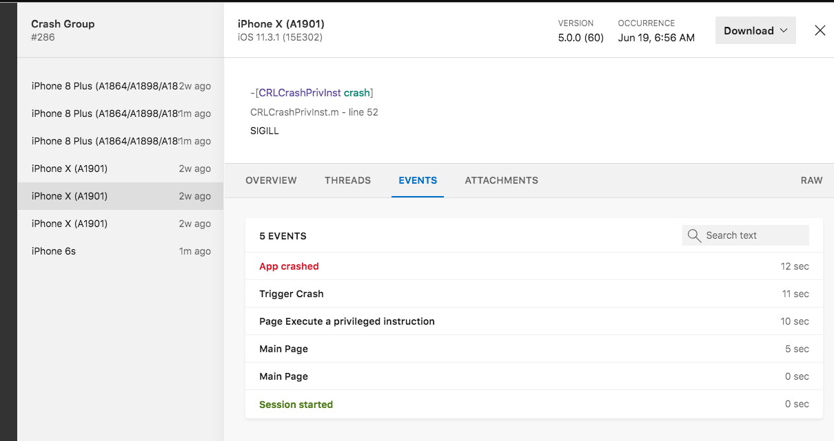 Events before an Error · Issue #2575 · microsoft/appcenter · GitHub