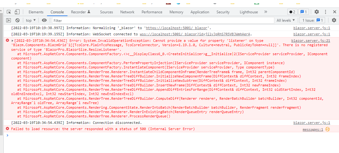 BlazorApp crashes with "Diagnostics" View · Issue #390 · TcOpenGroup/TcOpen · GitHub