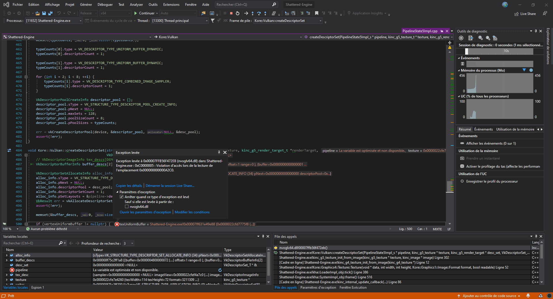 Access Violation on Vulkan Windows build · Issue #462 · Kode/Kinc · GitHub