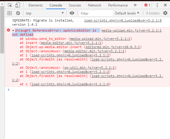 無法在文章内插入音樂與圖片Console顯示Uncaught ReferenceError: wpActiveEditor is not defined · Issue #88 ...