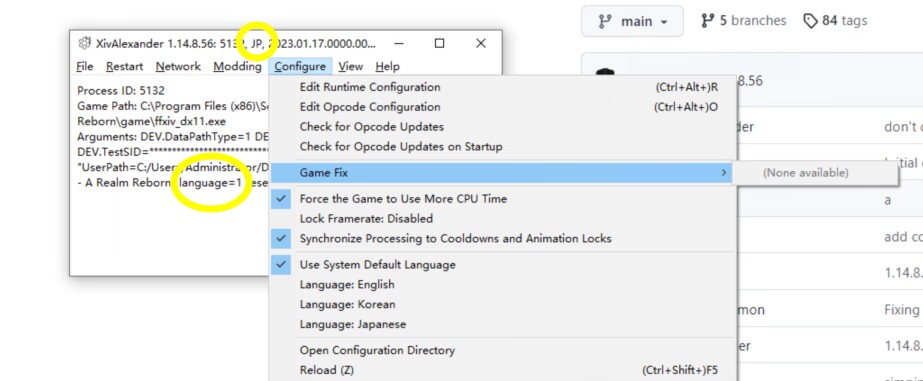 Game Fix menu unpopulated · Issue #565 · Soreepeong/XivAlexander · GitHub