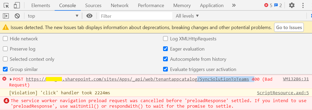 Sync To Teams Button Is Not Working · Issue 6378 · Sharepointsp Dev Docs · Github