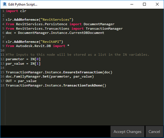 add nodes to get/set parameters of the active family doc (not loaded ...