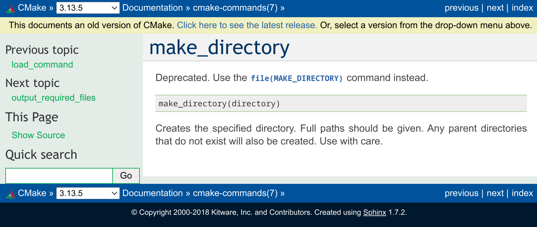 Add "this version is outdated" notice to versions other than latest ...