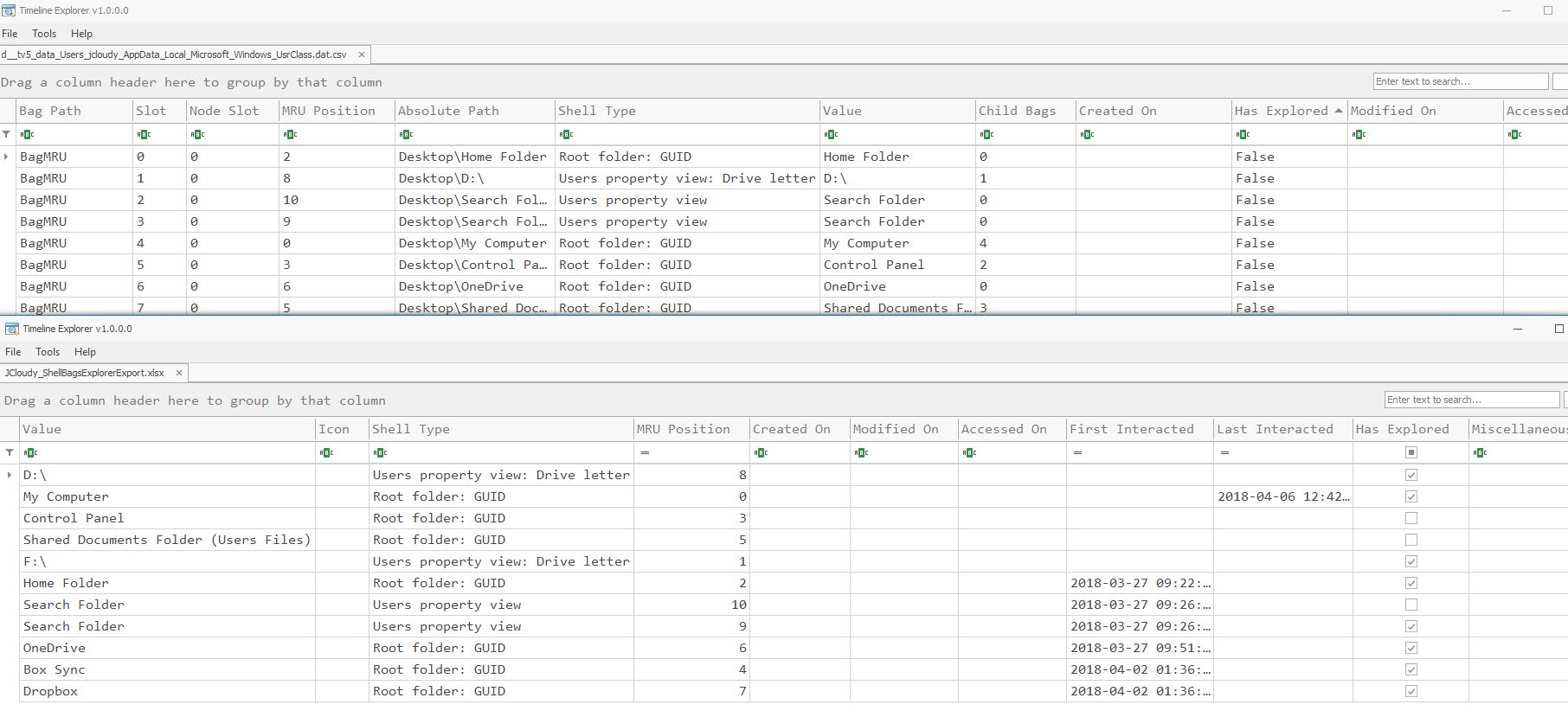 ShellbagExplorer and SBECMD - Has Explored · Issue #128 · EricZimmerman ...