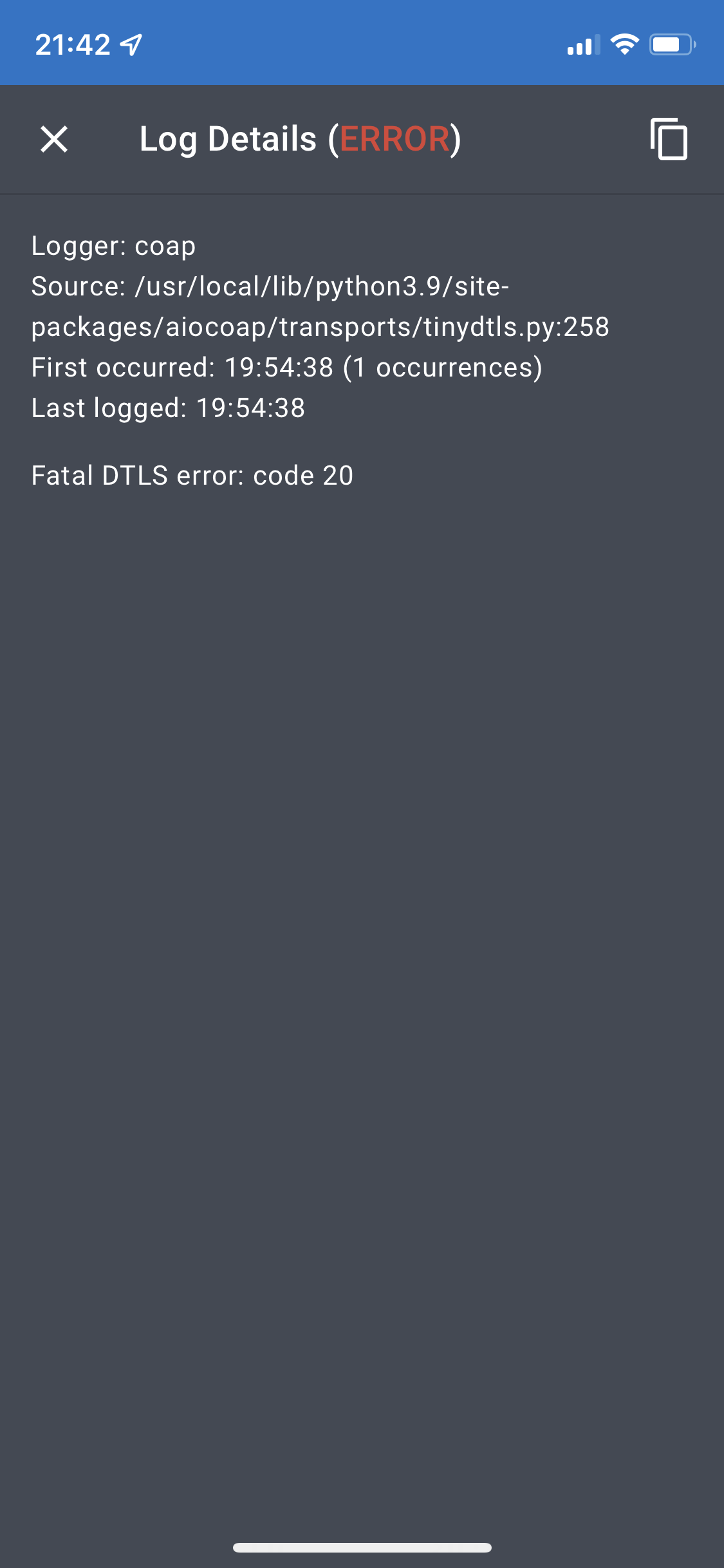 Tradfri Integration Randomly Fails To Load After Dtls Negotiation Error · Issue 59392 · Home