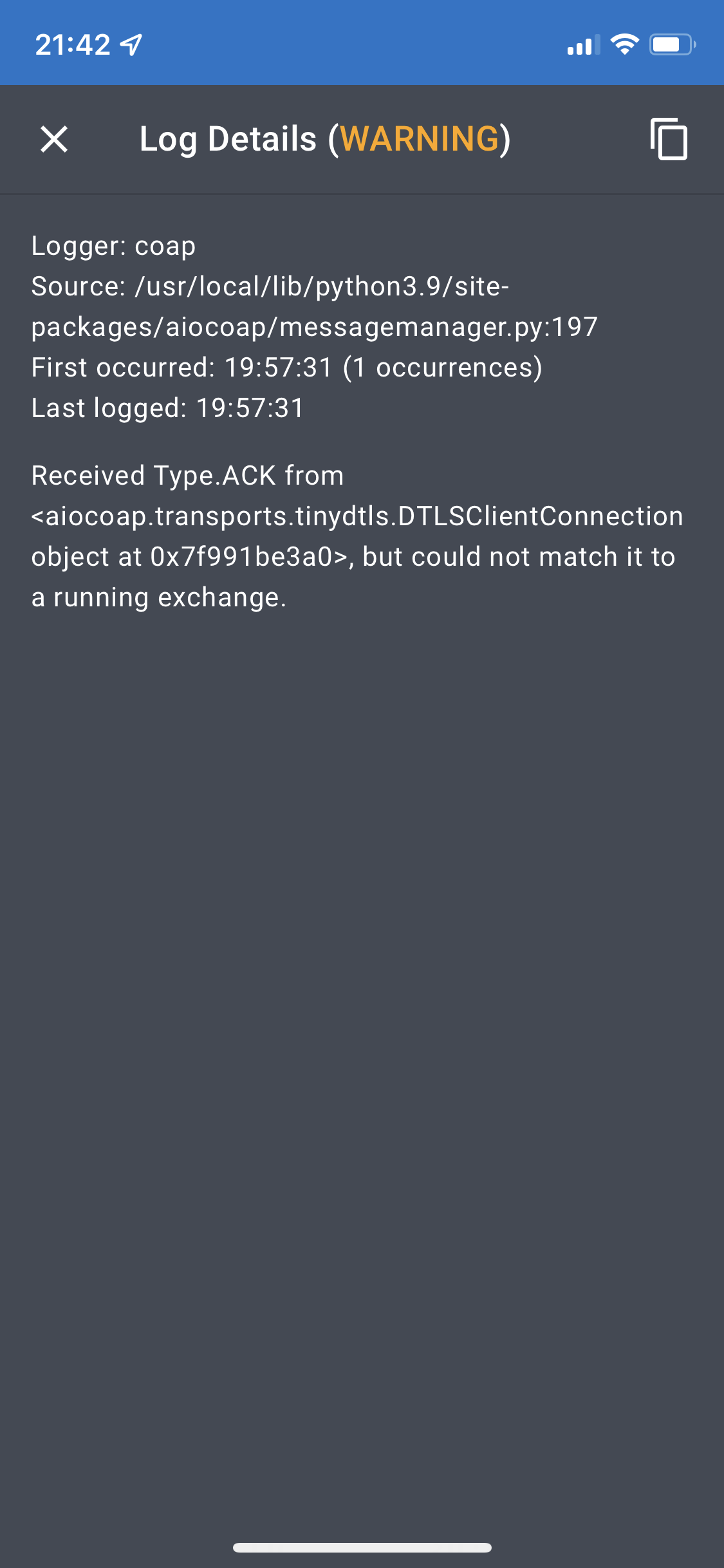 Tradfri integration randomly fails to load after DTLS negotiation error · Issue #59392 · home ...