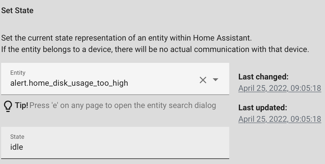 Please Make Tips In Dev Tools Set State Optional · Issue 12406 · Home Assistant Frontend · Github