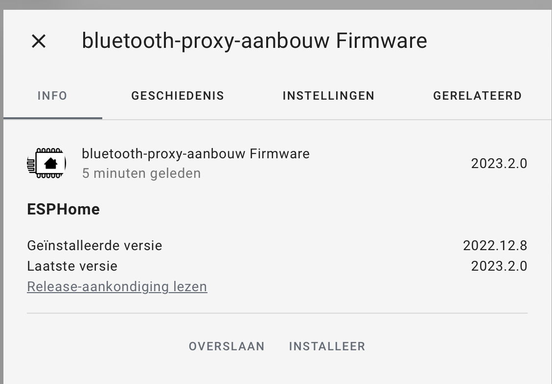 ESP Home 2023.2.0 Bluetooth proxy update failing · Issue #4169 · esphome/issues · GitHub