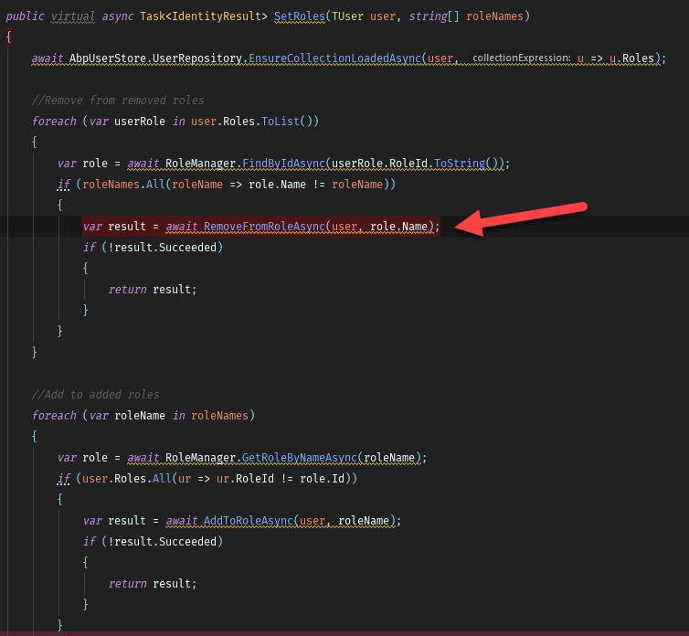 Update user roles throw exception · Issue #4733 · aspnetboilerplate/aspnetboilerplate · GitHub