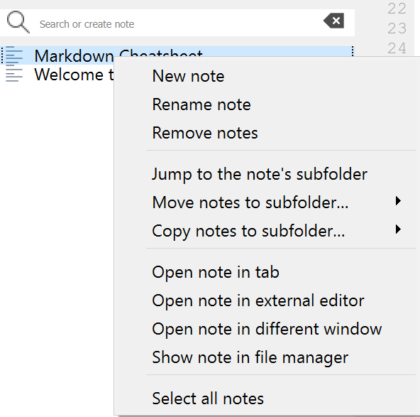 When I enable "instead of a note list, use a note tree" otion i lose subnote actions on right ...