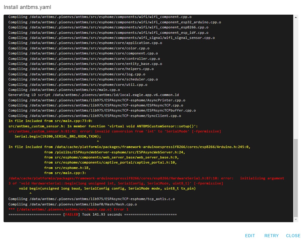 Add support for ANT BMS · Issue #1396 · esphome/feature-requests · GitHub