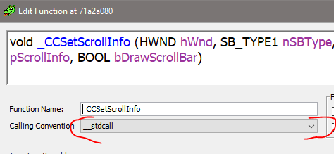 a __cdecl function is recognised as __stdcall · Issue #448 · NationalSecurityAgency/ghidra · GitHub