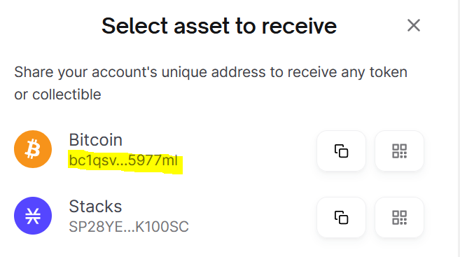 Add Ordinal address option to "receive" asset screen and or change copy · Issue #3229 · leather ...