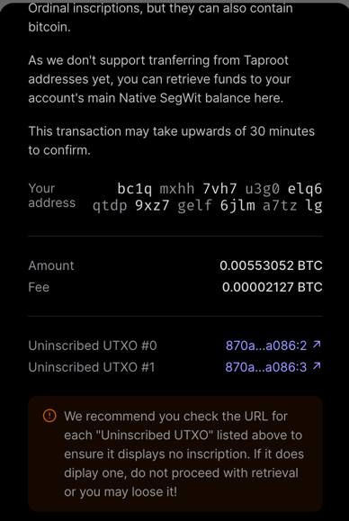 Ordinal inscriptions showing twice or more and revealing (false uninscribed BTC) · Issue #3517 ...