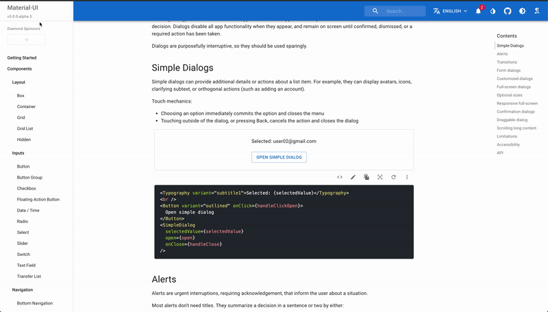 Dialog Closes When Dragging And Releasing Mouse Button Outside Dialog · Issue 22151 · Mui