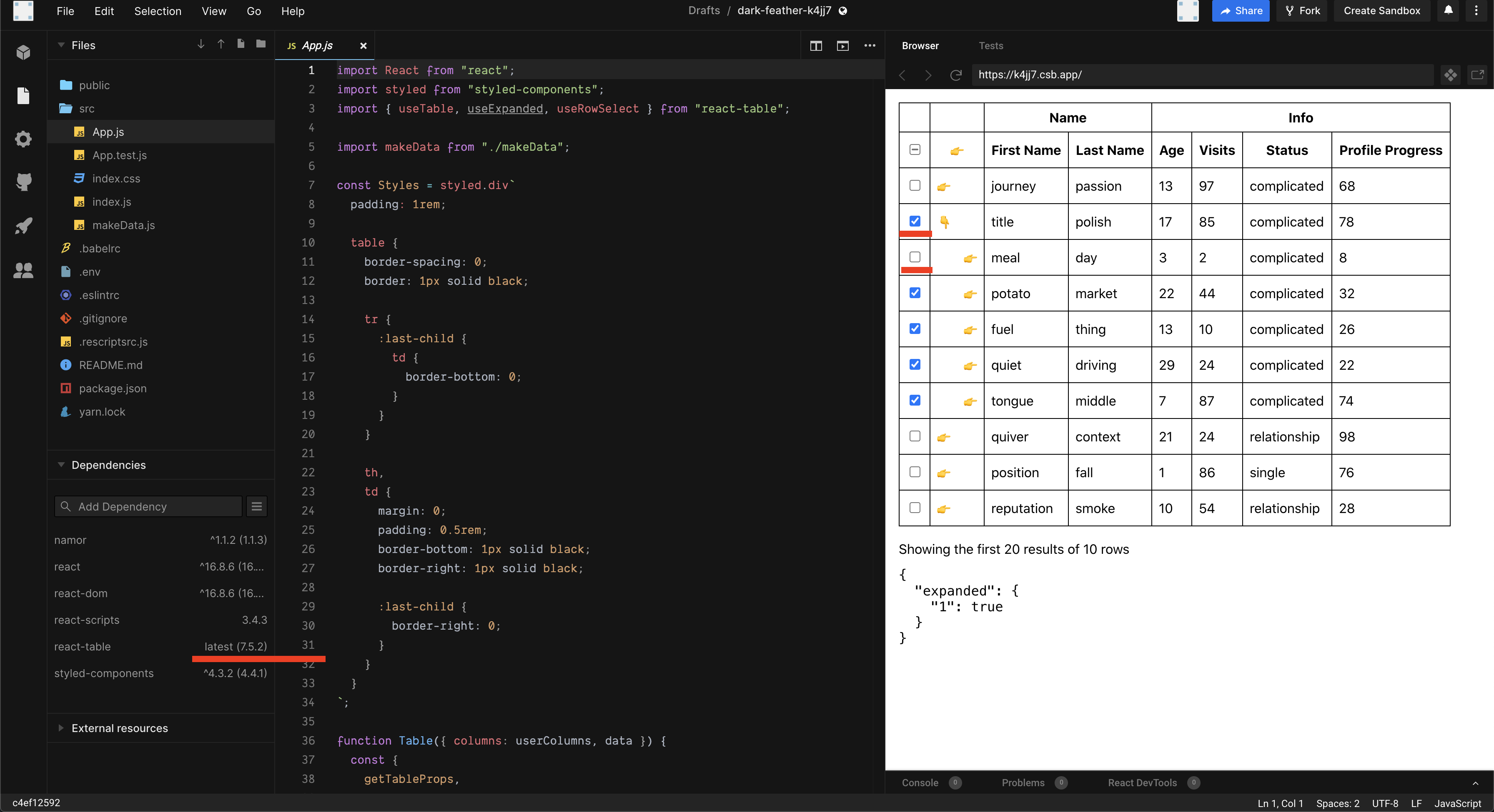 [Bug] useRowSelect. Parent row in [all selected] state when some subrows are not selected ...