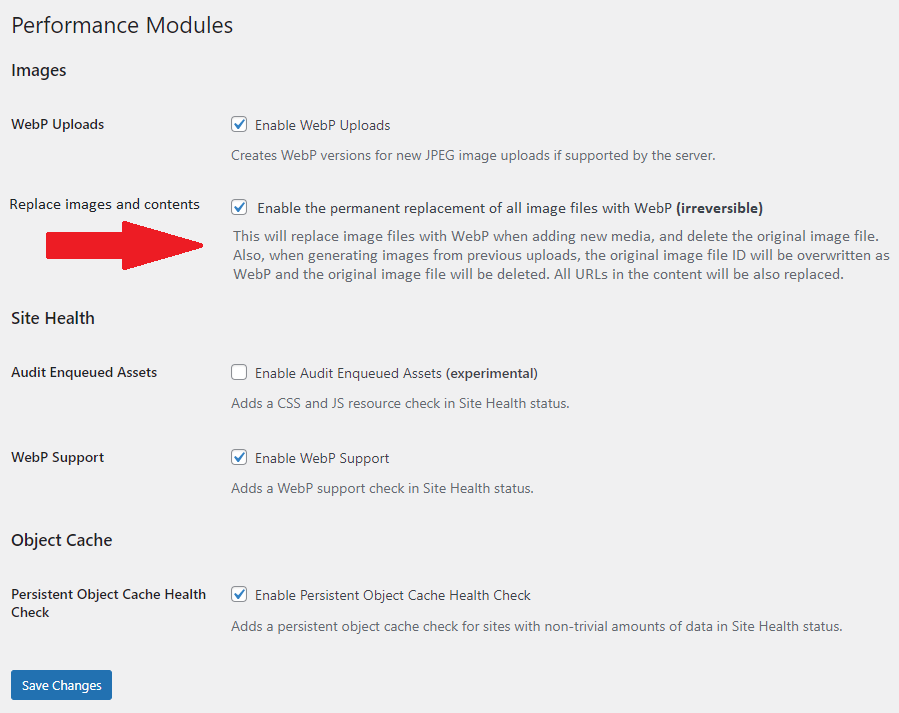 Replace original images with the WebP ones · Issue #232 · WordPress/performance · GitHub