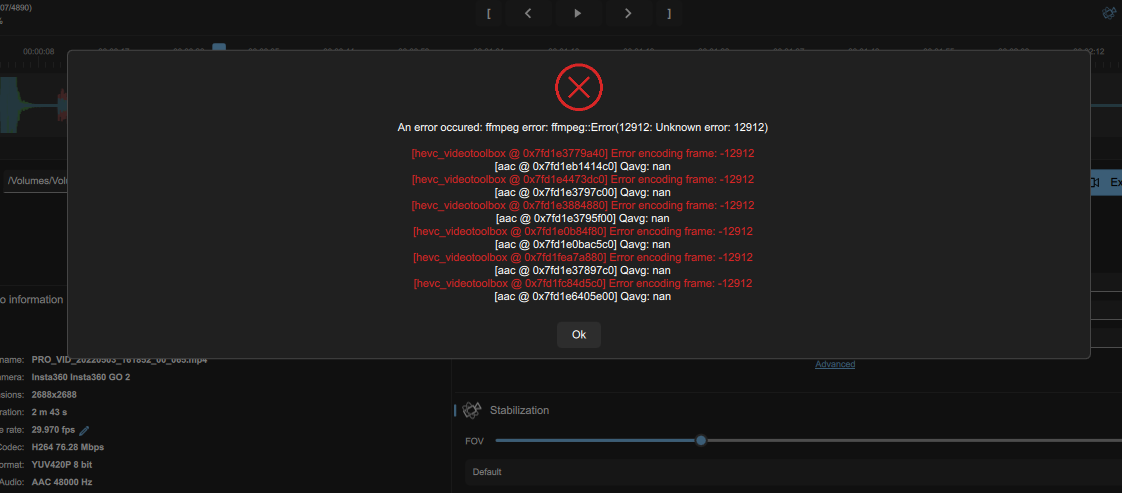 unable to export the video · Issue #333 · gyroflow/gyroflow · GitHub