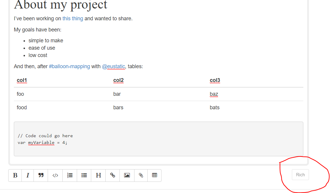 Toggling to rich text mode using shortcut key, disables the button · Issue #341 · publiclab ...