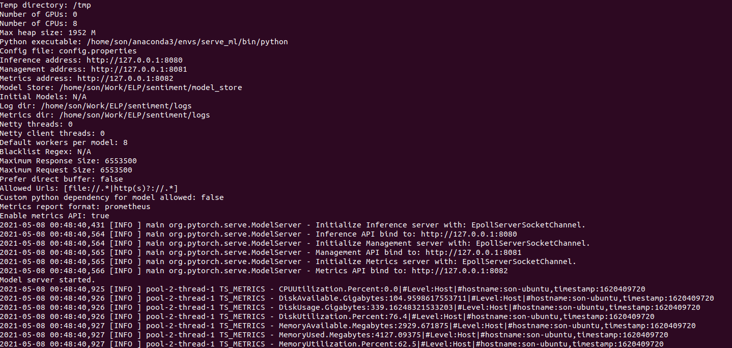 Improve inference speed · Issue #1054 · pytorch/serve · GitHub