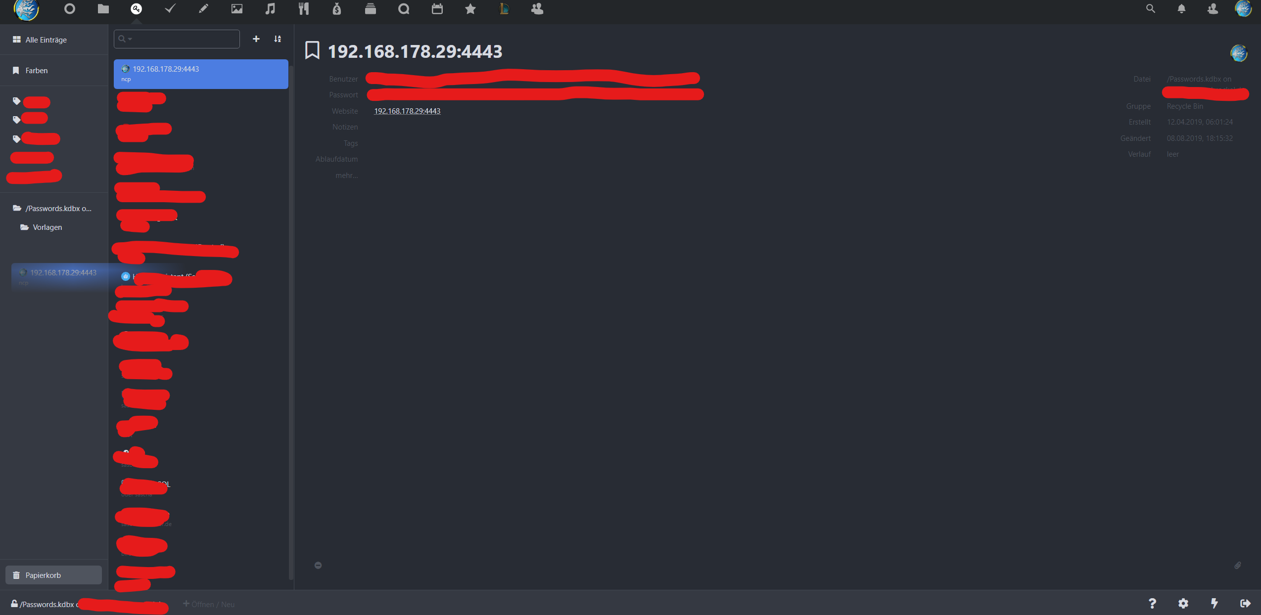 How to restore a password in trashbin? · Issue #198 · jhass/nextcloud-keeweb · GitHub